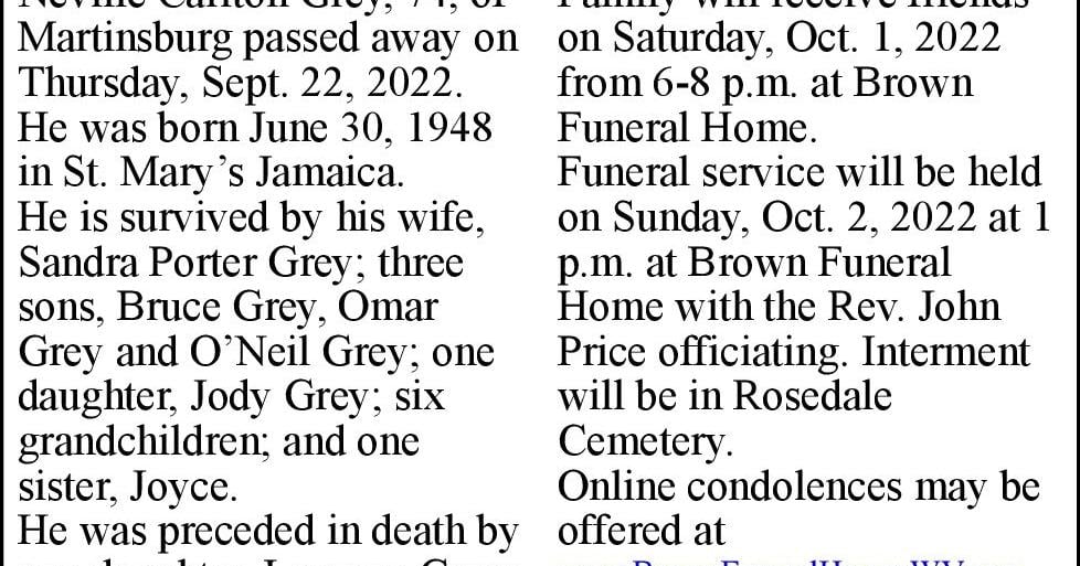 Neville C. Grey | Obituaries | journal-news.net