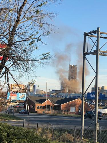 small building explosion