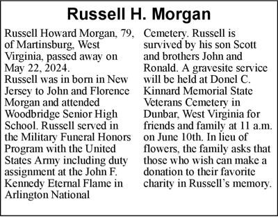 Russell H. Morgan | Obituaries | journal-news.net