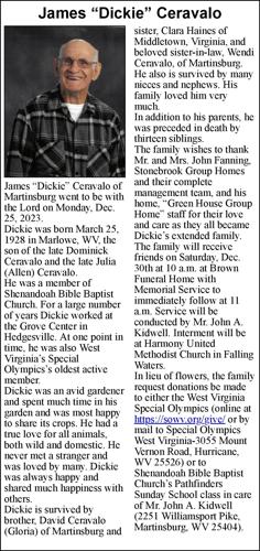 James “Dickie” Ceravalo | Obituaries | journal-news.net