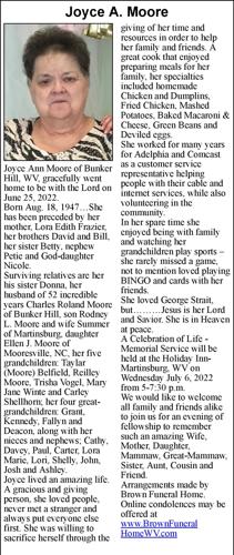 Joyce A. Moore | Obituaries | journal-news.net
