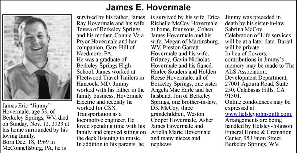 James E. Hovermale | Obituaries | journal-news.net