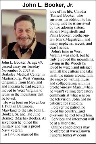 John L. Booker, Jr. | Obituaries | journal-news.net