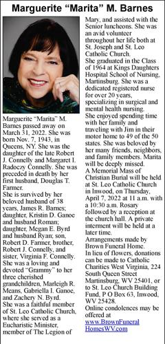 Marguerite “Marita” M. Barnes | Obituaries | journal-news.net