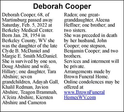 Deborah Cooper | Obituaries | journal-news.net