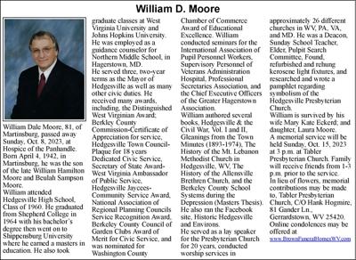 William D. Moore | Obituaries | journal-news.net