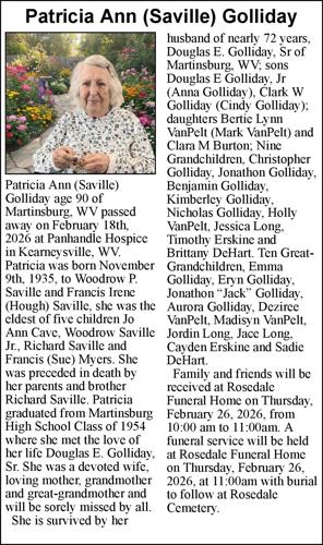 Patricia Ann (Saville) Golliday | Obituaries | journal-news.net