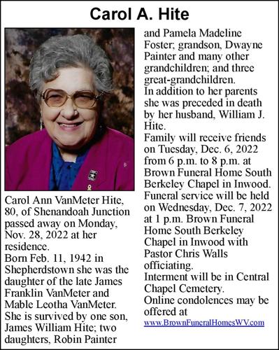 Carol A. Hite | Obituaries | journal-news.net