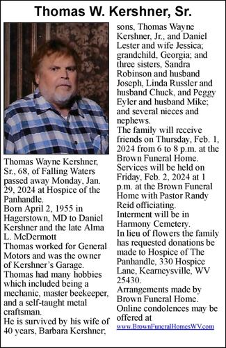 Thomas W. Kershner, Sr. | Obituaries | journal-news.net