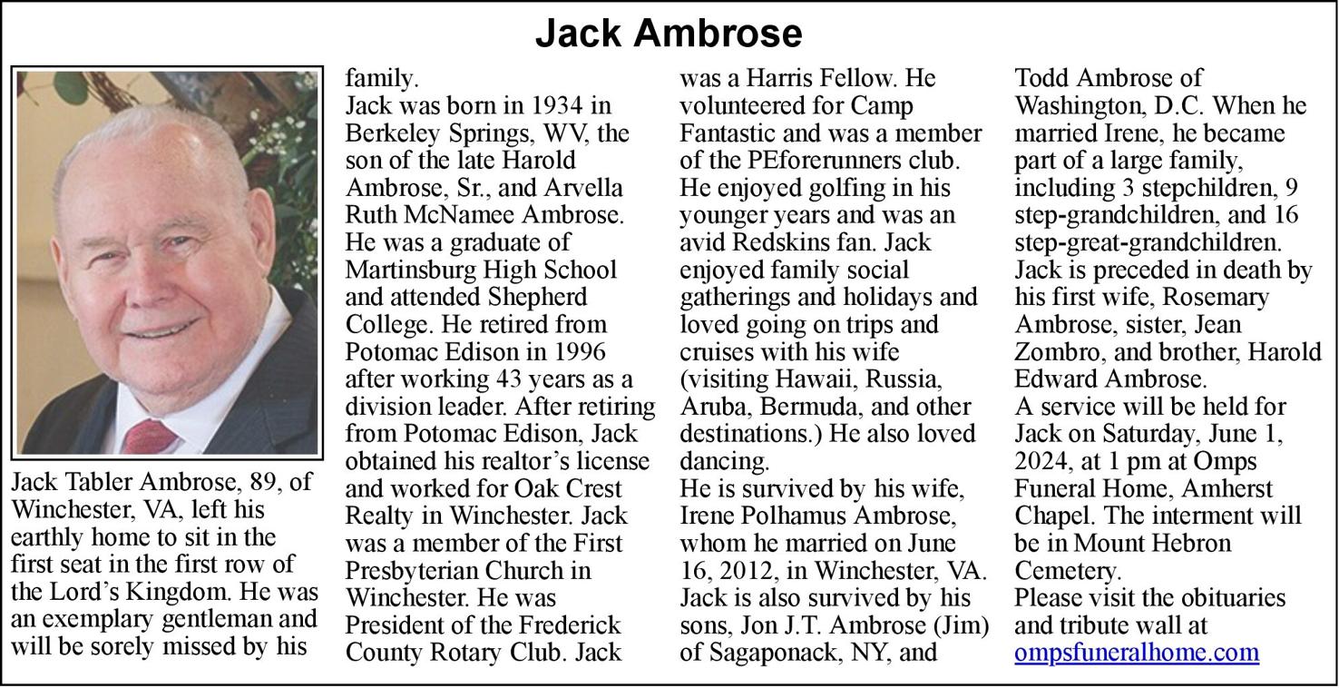 Jack Ambrose | Obituaries | journal-news.net