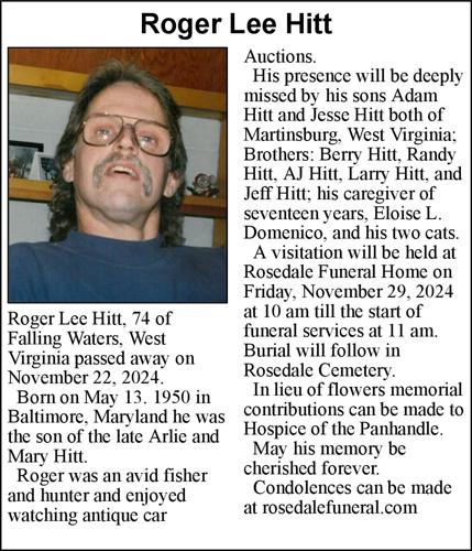 Roger Lee Hitt | Obituaries | journal-news.net
