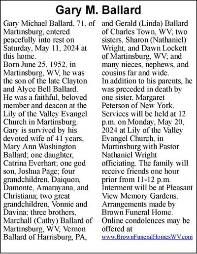 Gary M. Ballard | Obituaries | journal-news.net