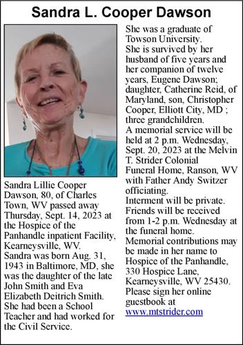 Sandra L. Cooper Dawson | Obituaries | journal-news.net