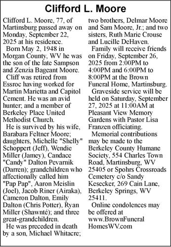 Clifford L. Moore | Obituaries | journal-news.net