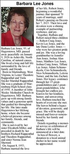 Barbara Lee Jones | Obituaries | journal-news.net