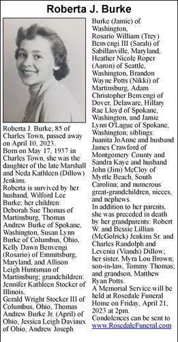Roberta J. Burke | Obituaries | journal-news.net