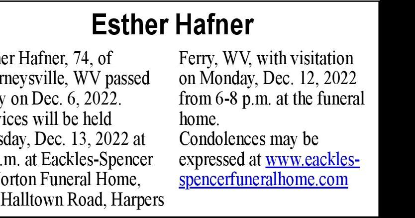Esther Hafner | Obituaries | journal-news.net