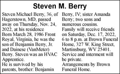 Steven M. Berry | Obituaries | journal-news.net