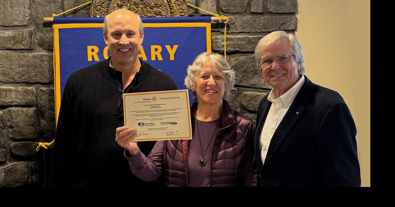 Rotary Club of Shepherdstown presents gift to Town Run Watershed | Club ...