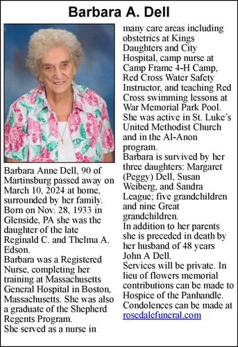 Barbara A. Dell | Obituaries | journal-news.net