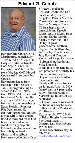 Edward G. Coontz | Obituaries | journal-news.net