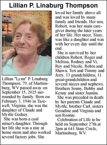 Lillian P. Linaburg Thompson | Obituaries | journal-news.net