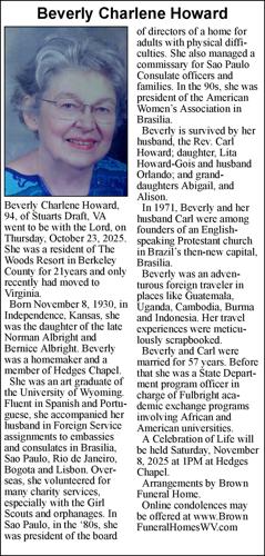 Beverly Charlene Howard | Obituaries | journal-news.net