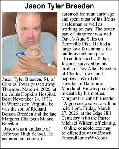 Jason Tyler Breeden | Obituaries | journal-news.net