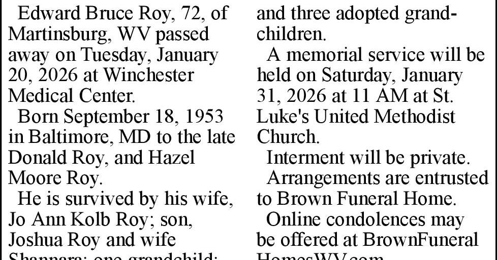 Edward Bruce Roy | Obituaries | journal-news.net