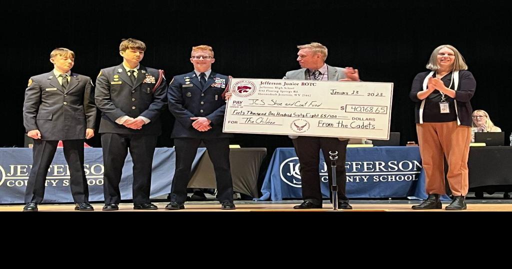JROTC presents check for Shoe and Coat fund | Journal-news | journal ...