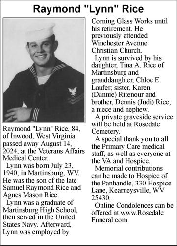 Raymond "Lynn" Rice | Obituaries | journal-news.net