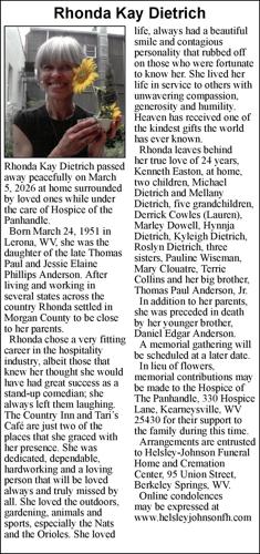 Rhonda Kay Dietrich | Obituaries | journal-news.net