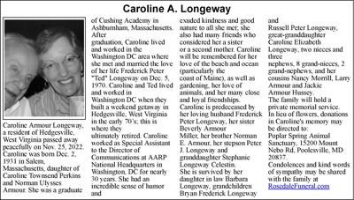 Caroline A. Longeway | Obituaries | journal-news.net