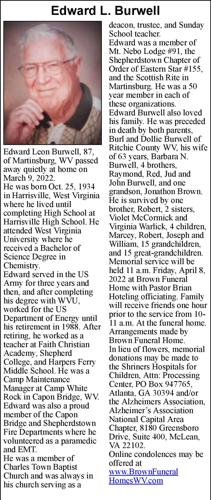Edward L. Burwell | Obituaries | journal-news.net