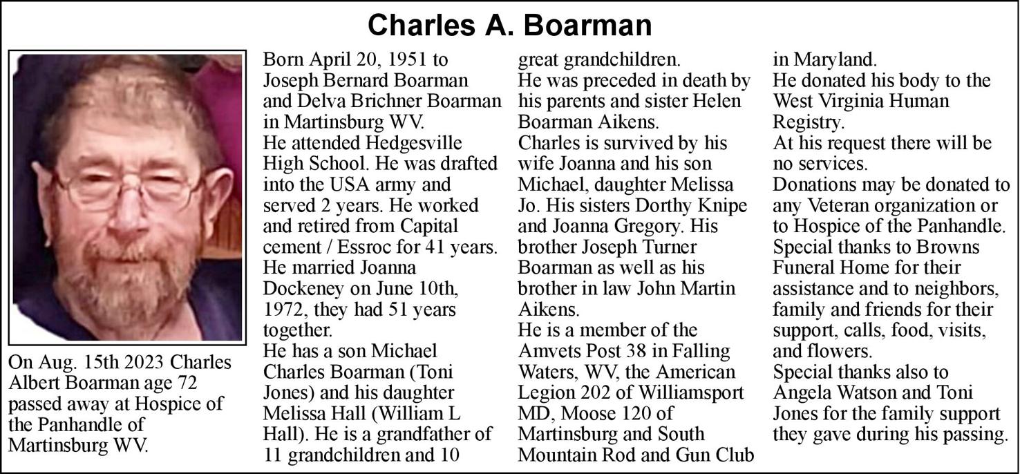 Charles A. Boarman | Obituaries | journal-news.net