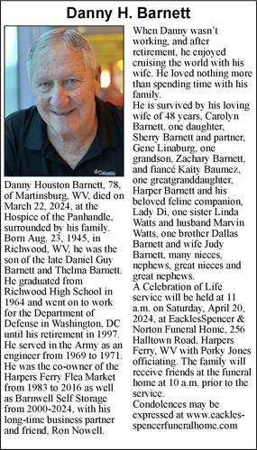 Danny H. Barnett | Obituaries | journal-news.net