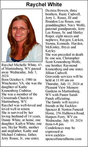 Raychel White | Obituaries | journal-news.net