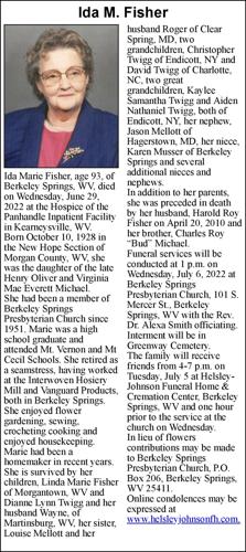 Ida M. Fisher | Obituaries | journal-news.net