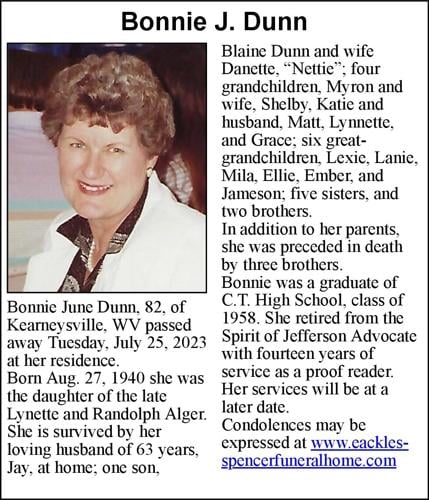 Bonnie J. Dunn | Obituaries | journal-news.net