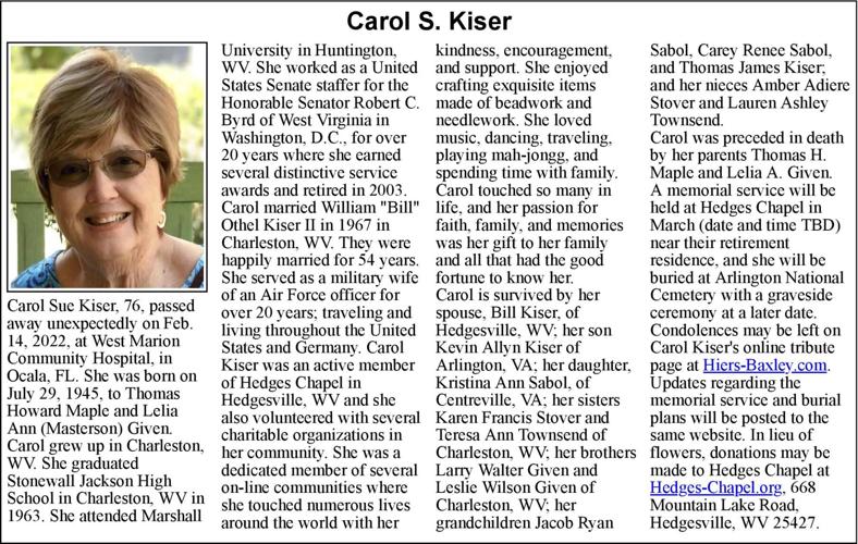 Carol S. Kiser | Obituaries | journal-news.net