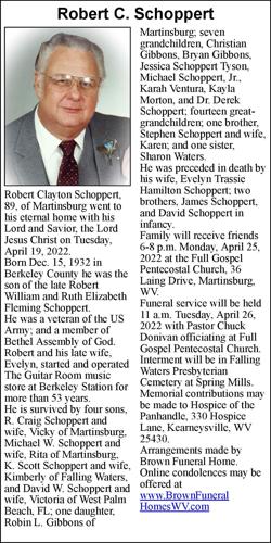 Robert C. Schoppert | Obituaries | journal-news.net