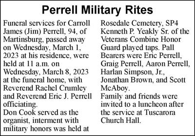 Perrell Military Rites | Obituaries | journal-news.net