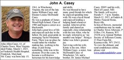 John A. Casey | Obituaries | journal-news.net