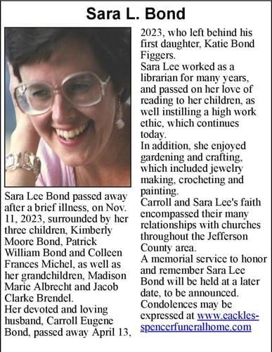 Sara L. Bond | Obituaries | journal-news.net