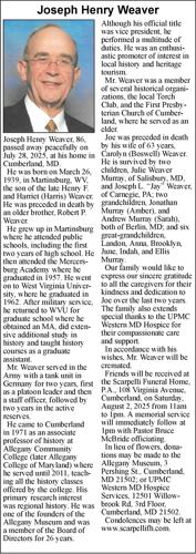 Joseph Henry Weaver | Obituaries | journal-news.net
