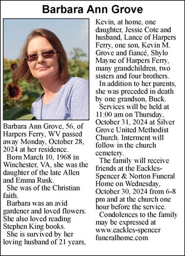 Barbara Ann Grove | Obituaries | journal-news.net