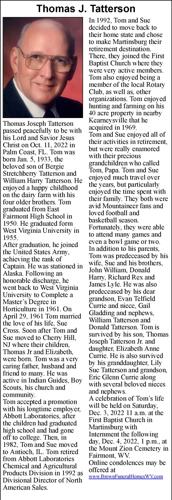 Thomas J. Tatterson | Obituaries | journal-news.net