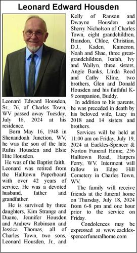 Leonard Edward Housden | Obituaries | journal-news.net
