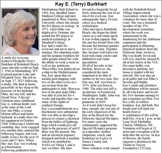 Kay E. (Terry) Burkhart | Obituaries | journal-news.net