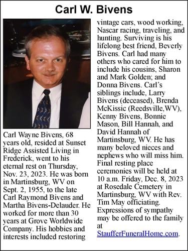 Carl W. Bivens | Obituaries | journal-news.net